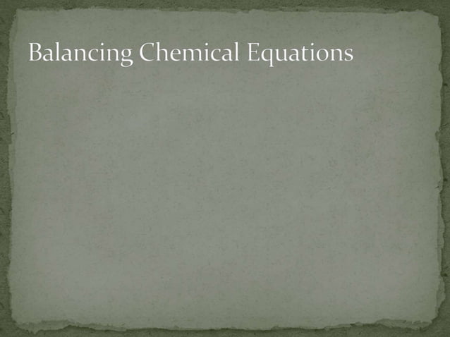 Balancing Chemical Equations Powerpoint General Chemistry 1 | PPT