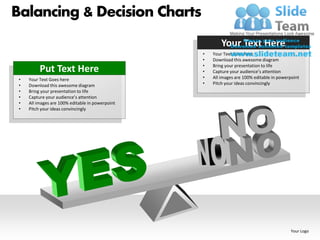 Balancing decision charts powerpoint presentation slides ppt templates ...