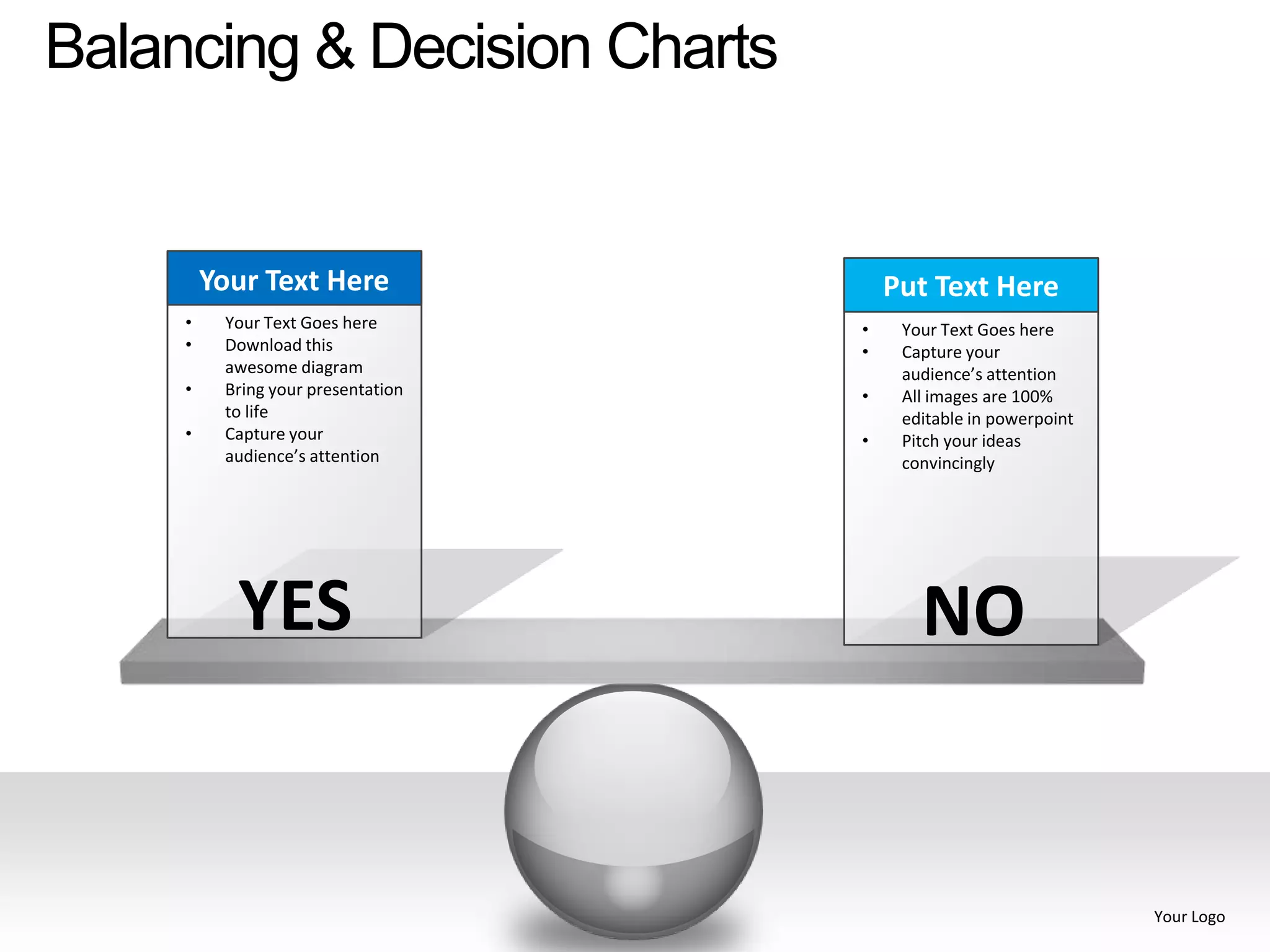 Balancing Decision Charts Powerpoint Presentation Templates Ppt