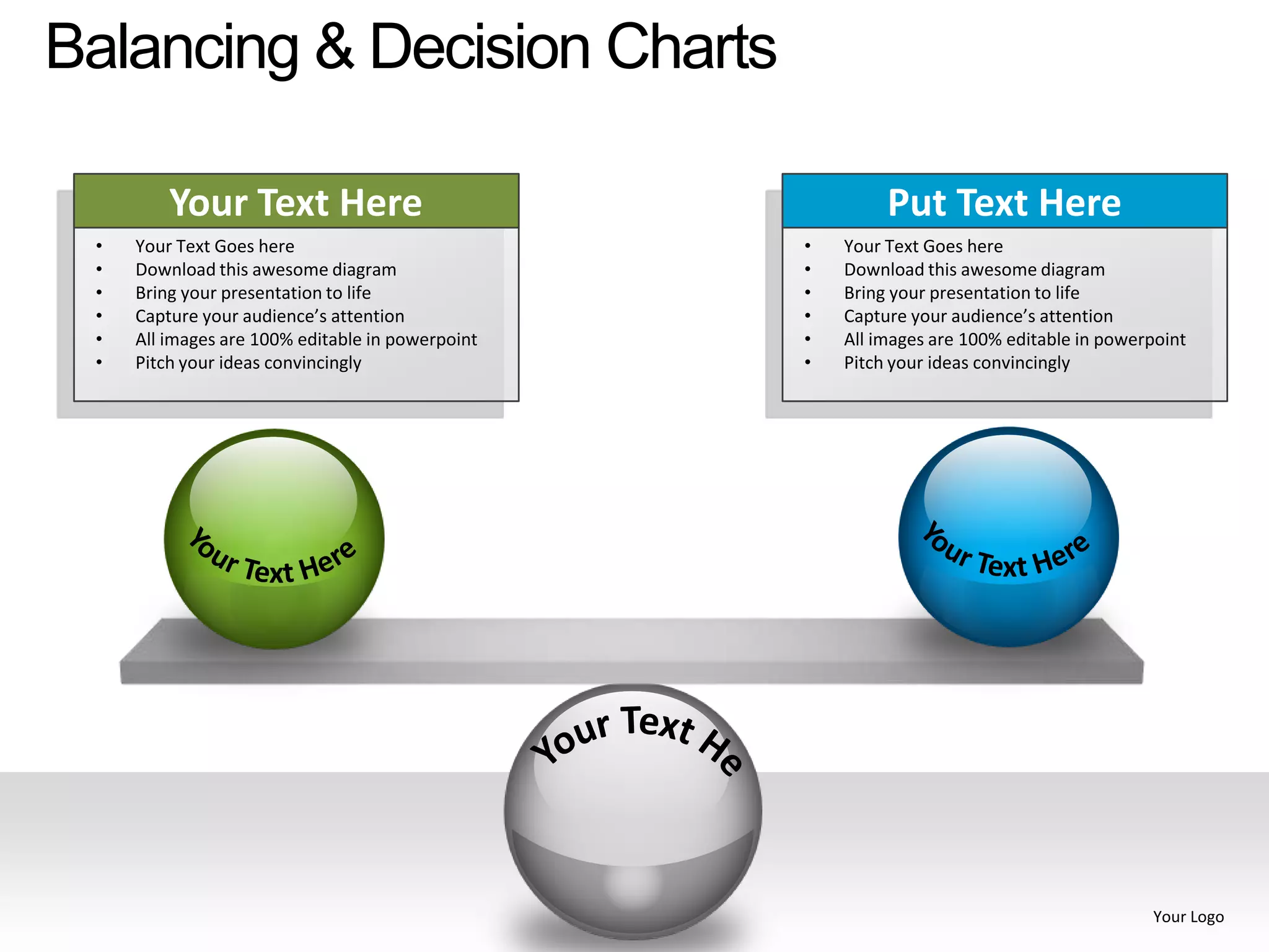 Balancing Decision Charts Powerpoint Presentation Templates Ppt