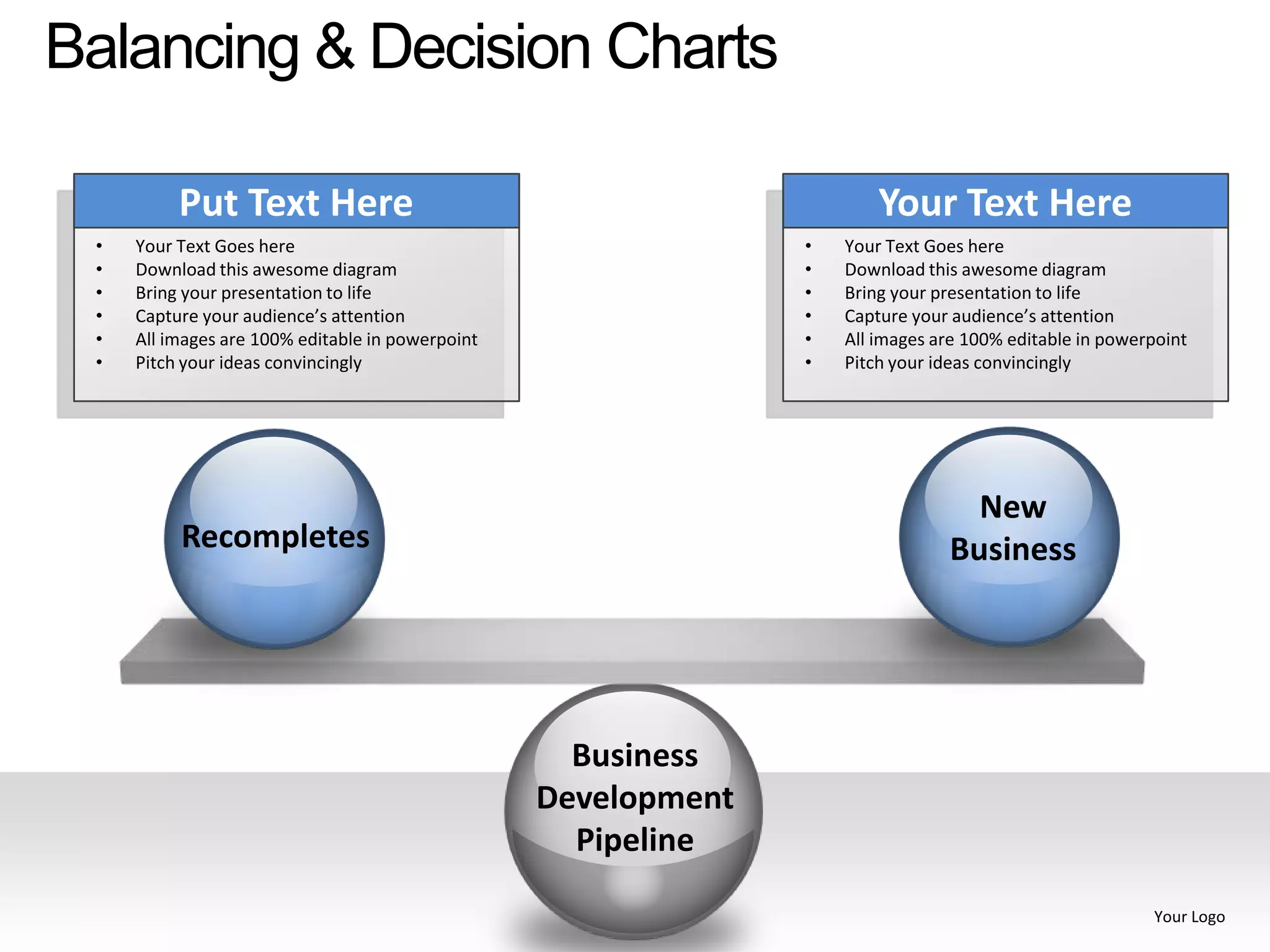 Balancing Decision Charts Powerpoint Presentation Templates Ppt