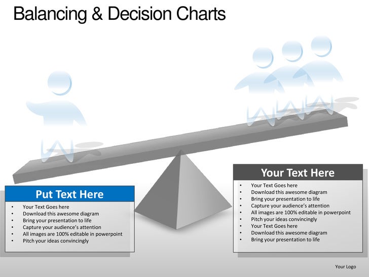 Balancing Decision Charts Powerpoint Presentation Templates