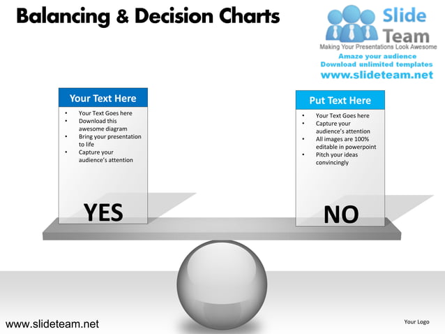 Balancing decision see saw charts powerpoint ppt slides. | PDF ...
