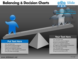 Balancing decision see saw charts powerpoint presentation templates ...