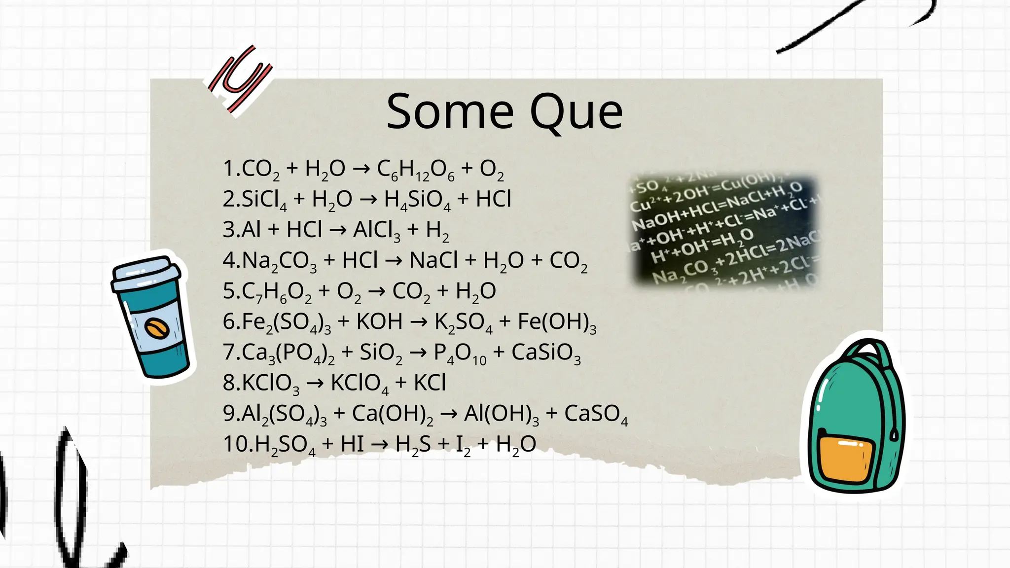 balancing chemical equation class 10 CBSE | PPTX