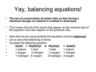Balancing equations | PPT