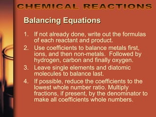 Balancing Equations | PPT