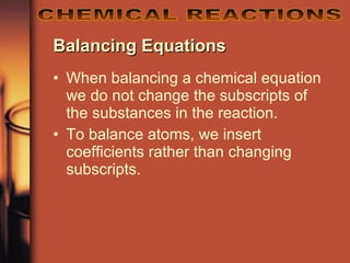 Balancing Equations | PPT