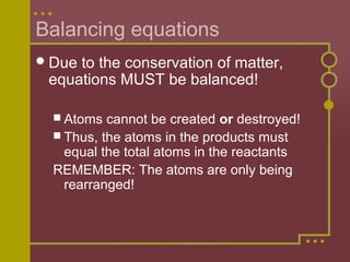 Balancing equations | PPT