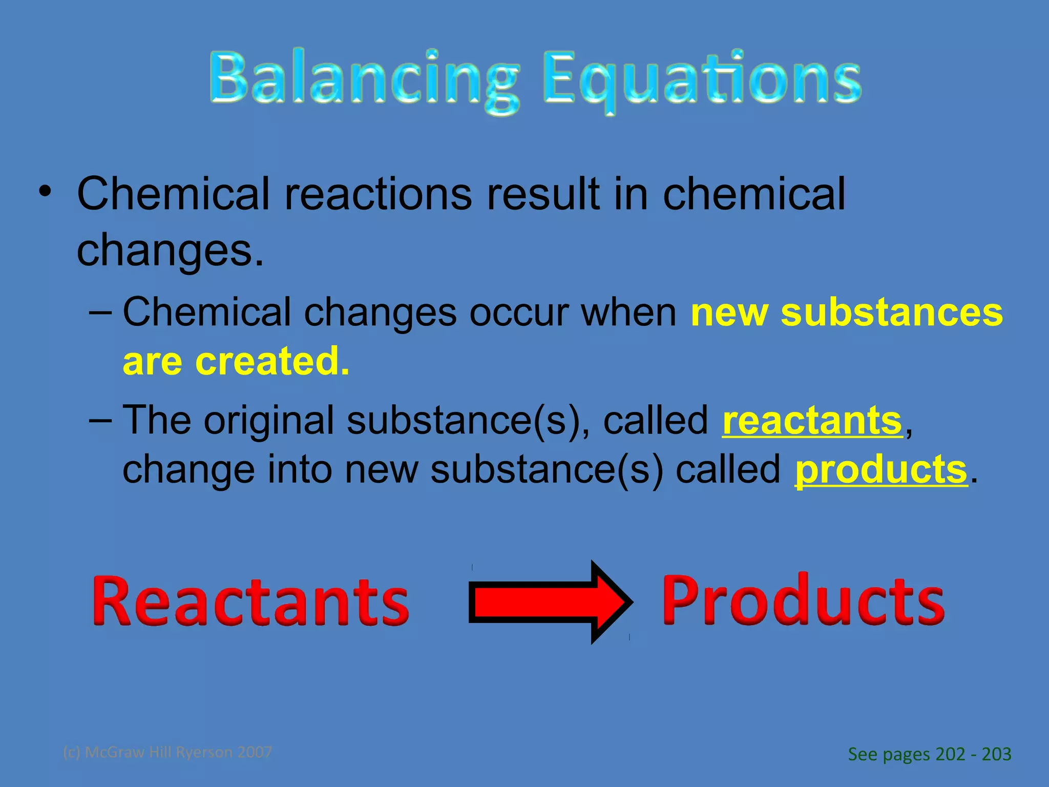Balancing equations | PPT