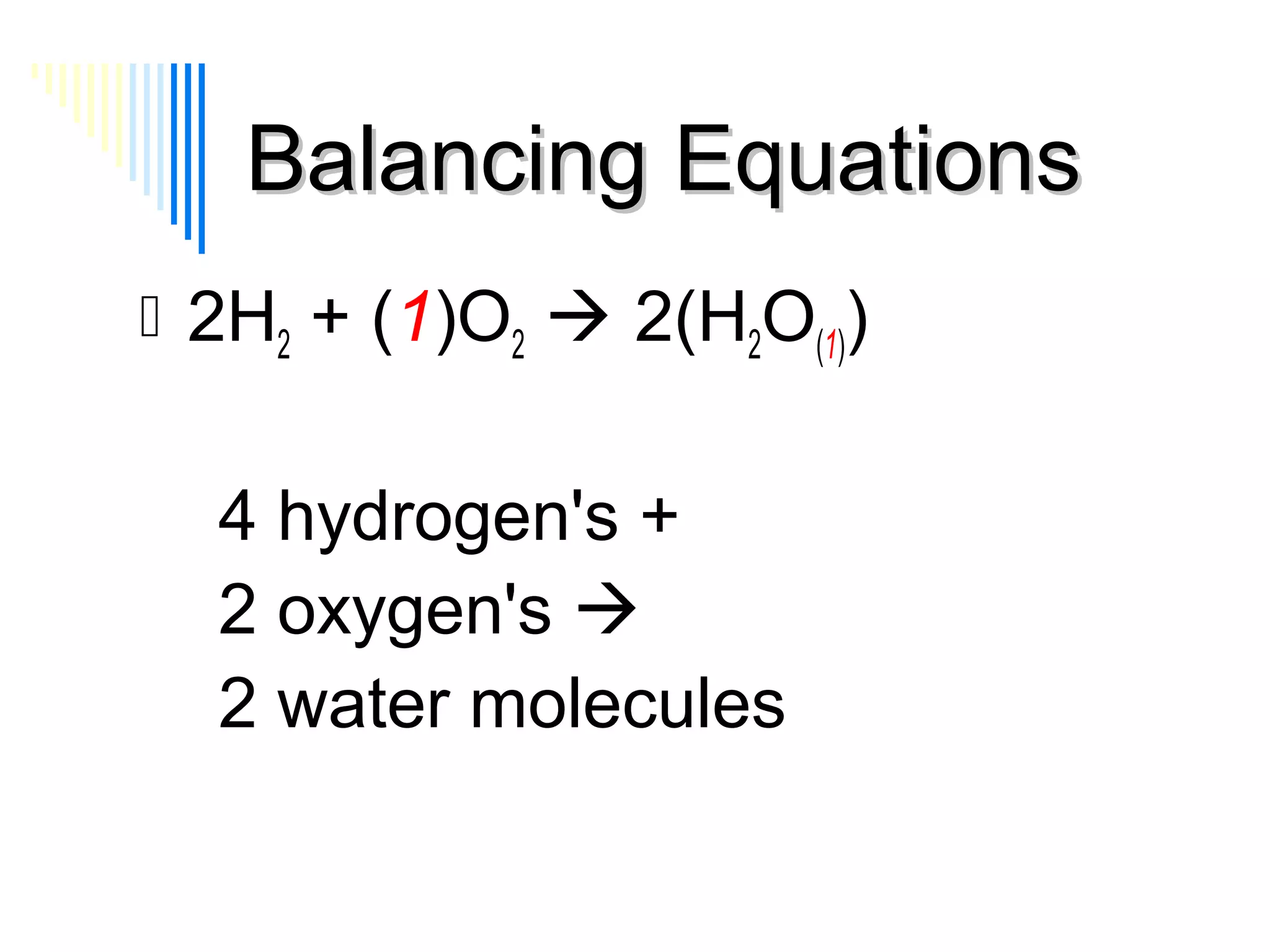 Balancing Equations | PPT