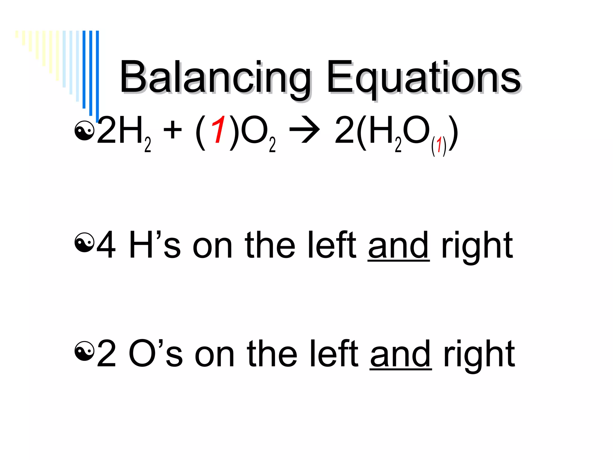 Balancing Equations | PPT