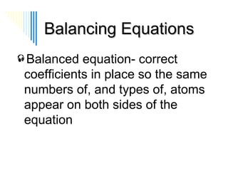 Balancing Equations | PPT