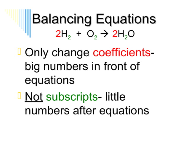 Balancing Equations | PPT