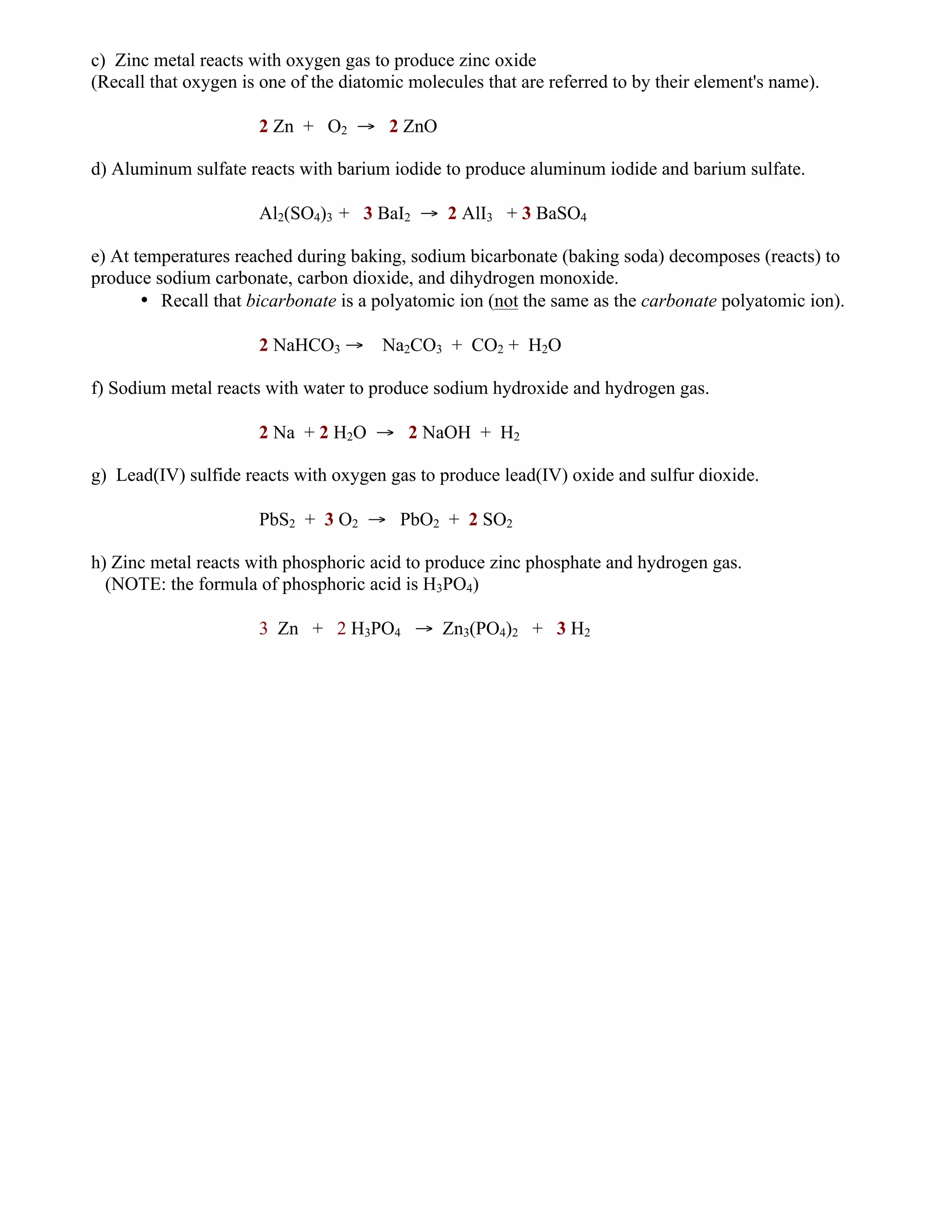 Balancing equations 10 | PDF