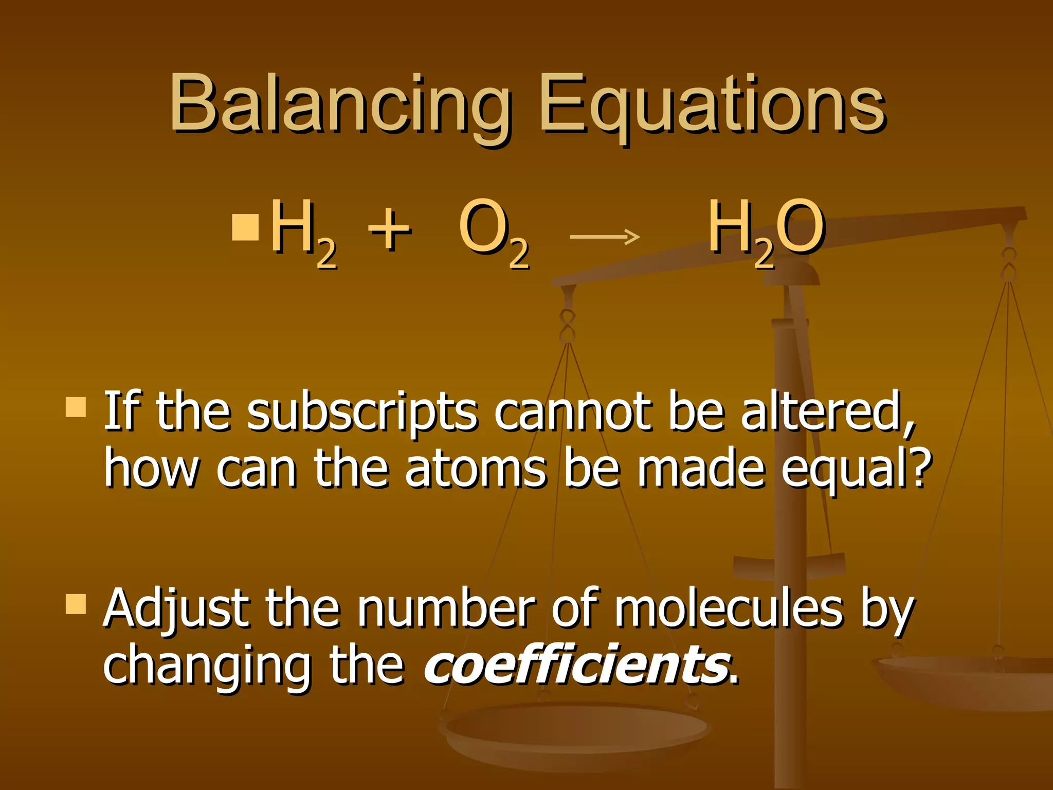 Balancing Equations #1 | PPT