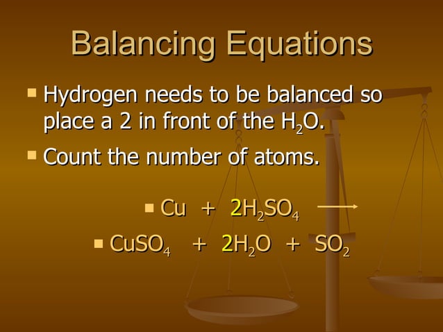 Balancing Equations #1 | PPT
