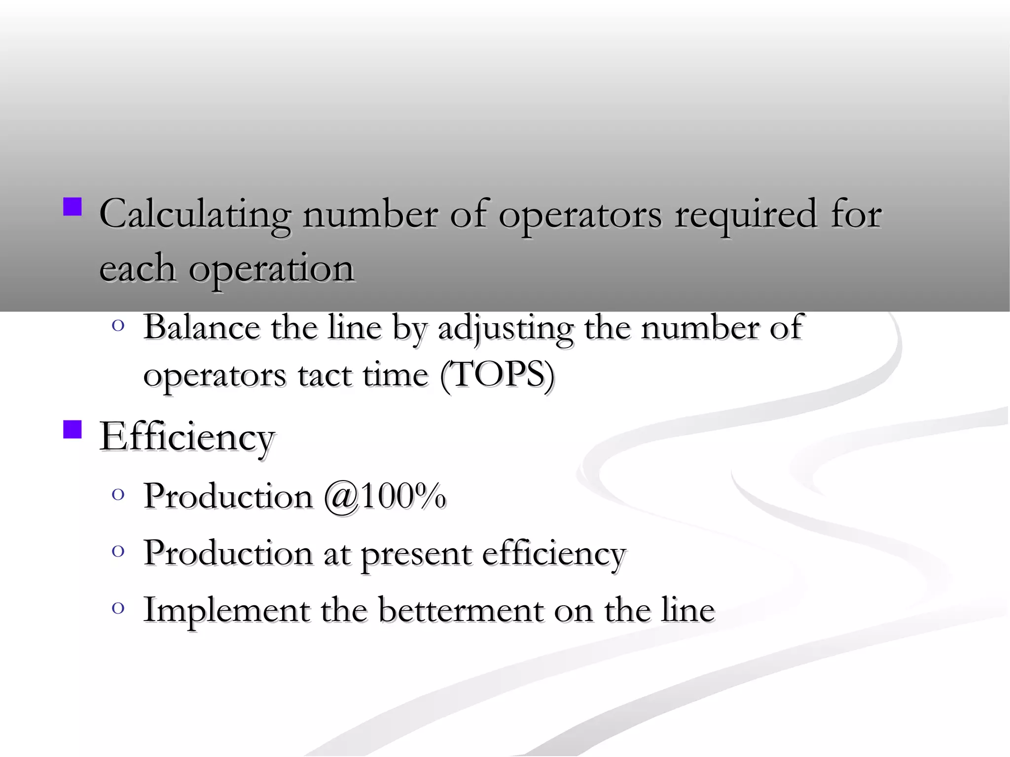 Balancing exercise for garment industry | PPT