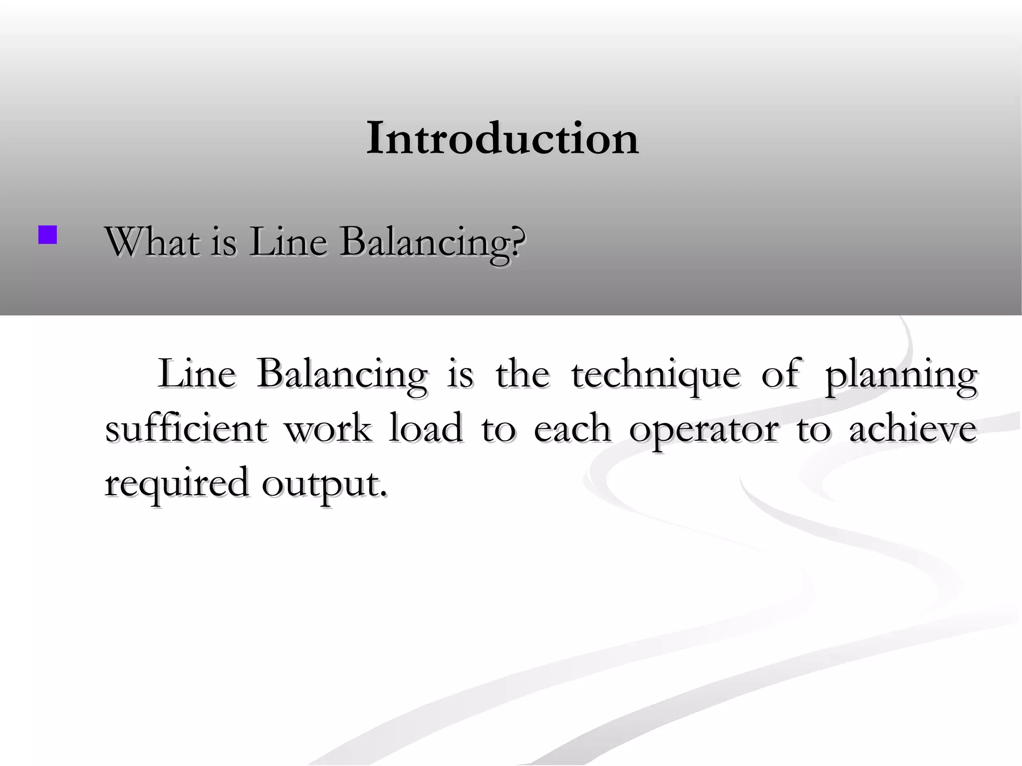 Balancing exercise for garment industry | PPT