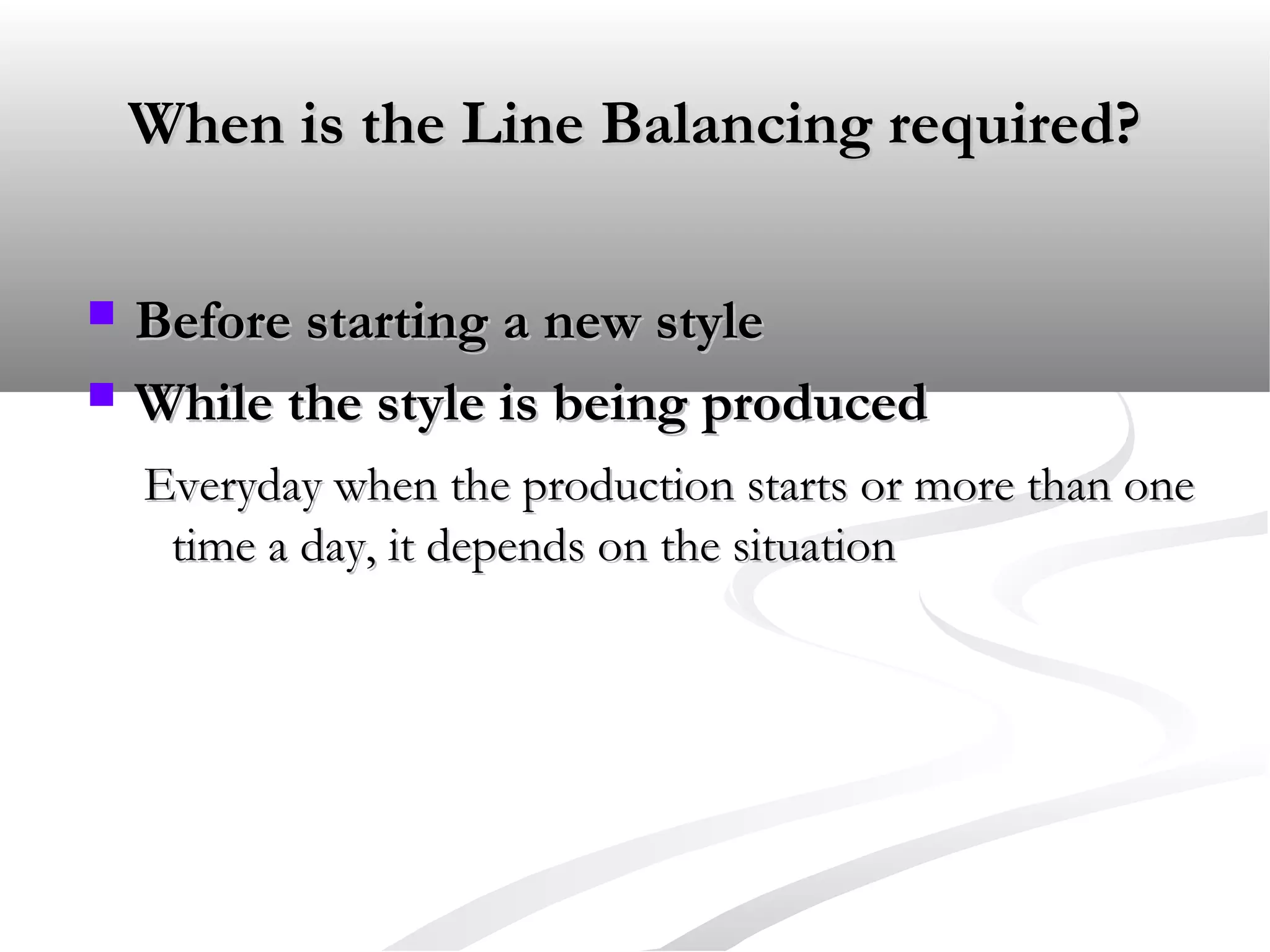 Balancing exercise for garment industry | PPT
