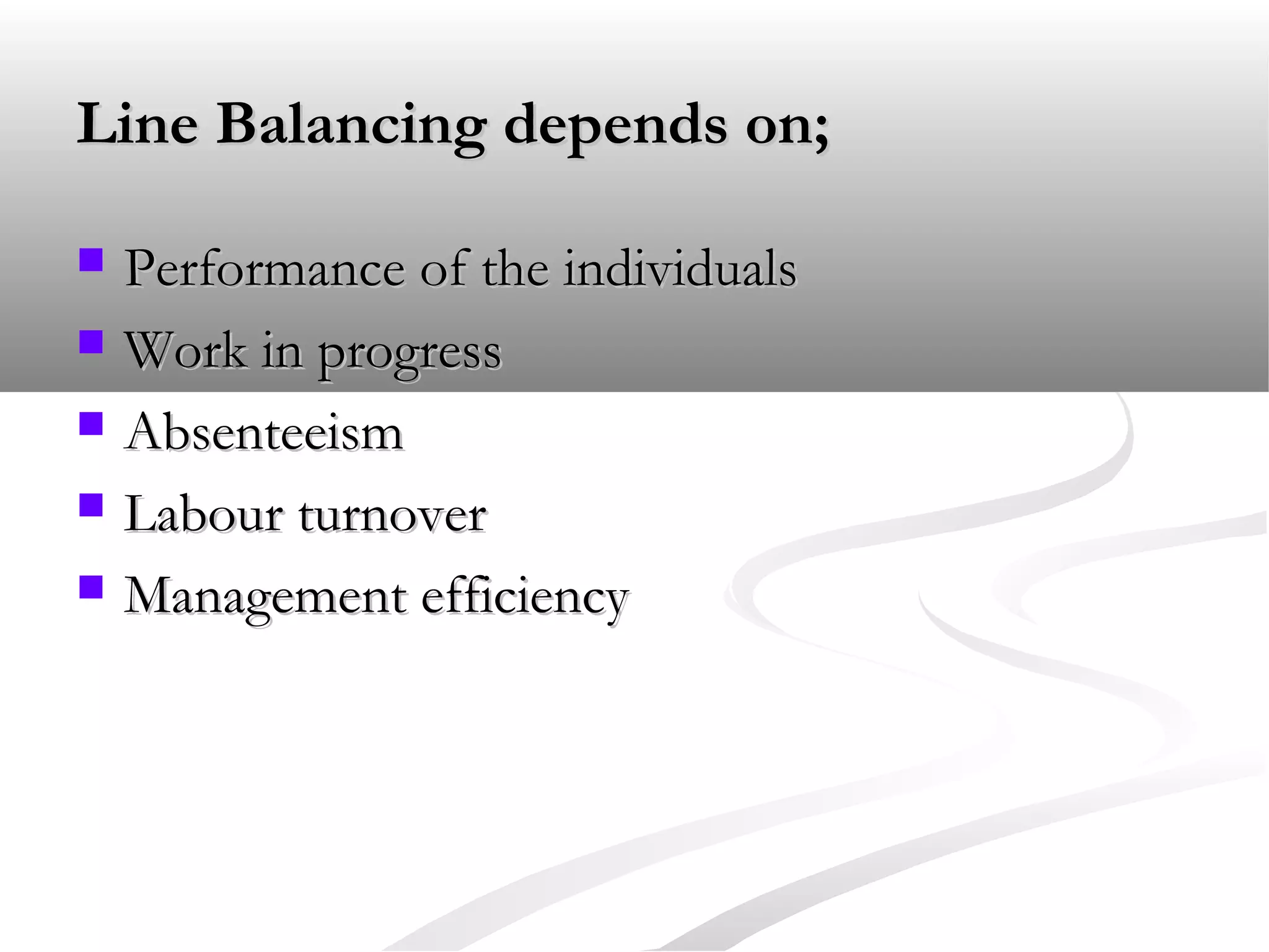Balancing exercise for garment industry | PPT