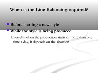 Balancing exercise for garment industry | PPT