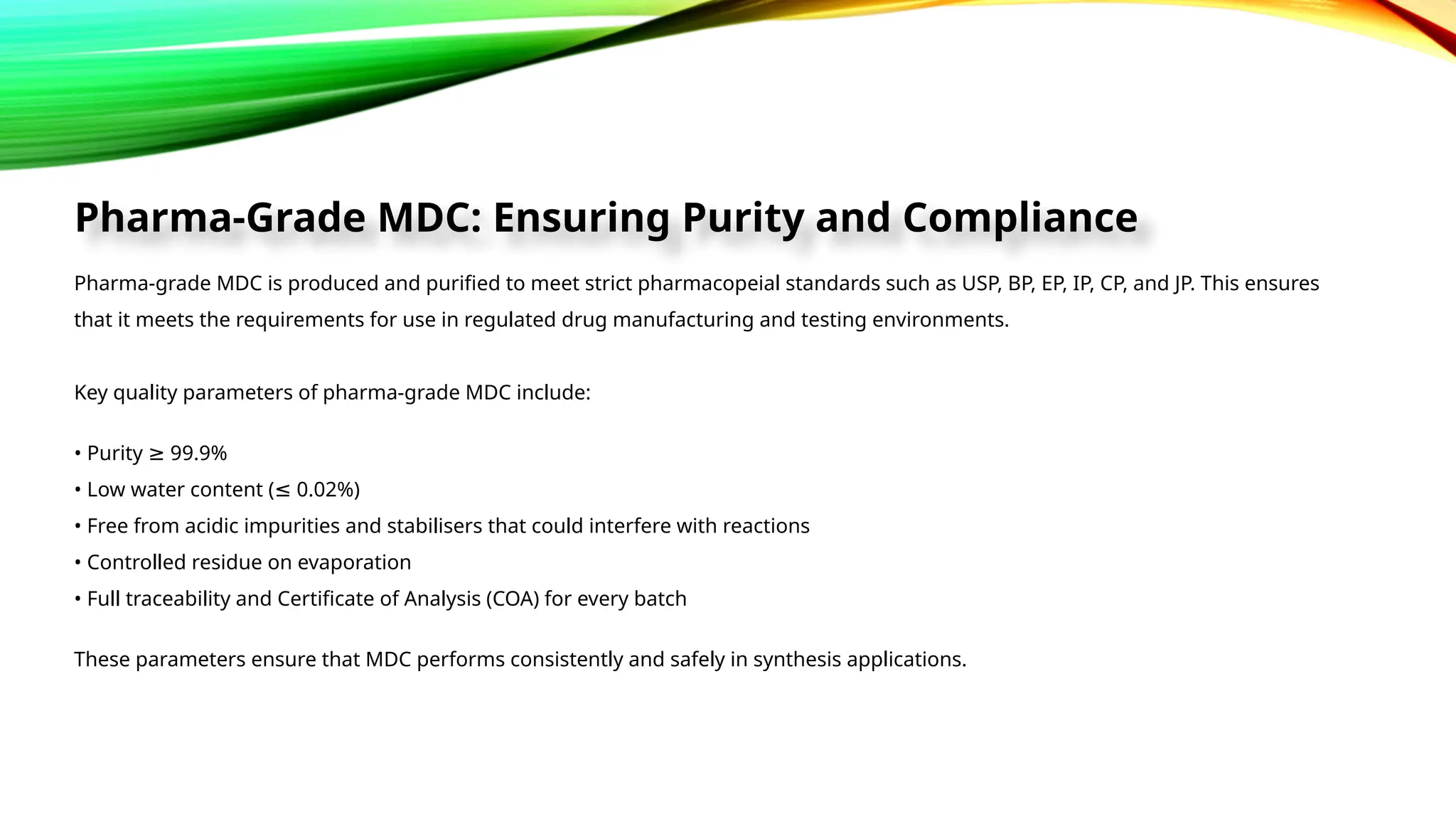 Balancing MDC Use for Safer Yet Effective Drug Production | PPTX