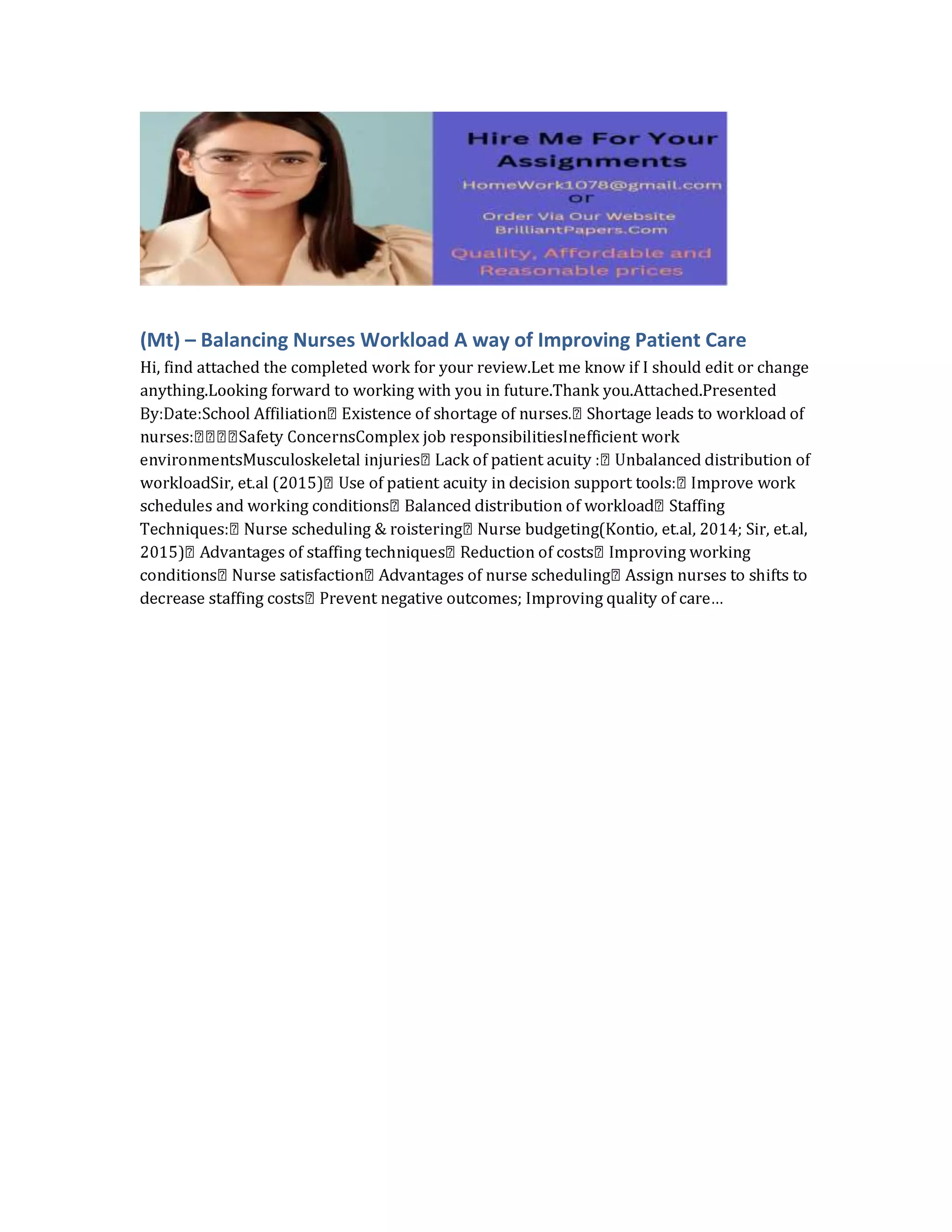 Balancing Nurses Workload A way of Improving Patient Care.docx