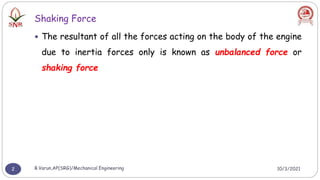 Balancing of reciprocating masses | PPTX