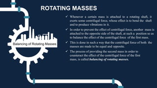 Balancing of rotating masses | PDF