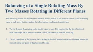 Balancing of rotating masses | PPT