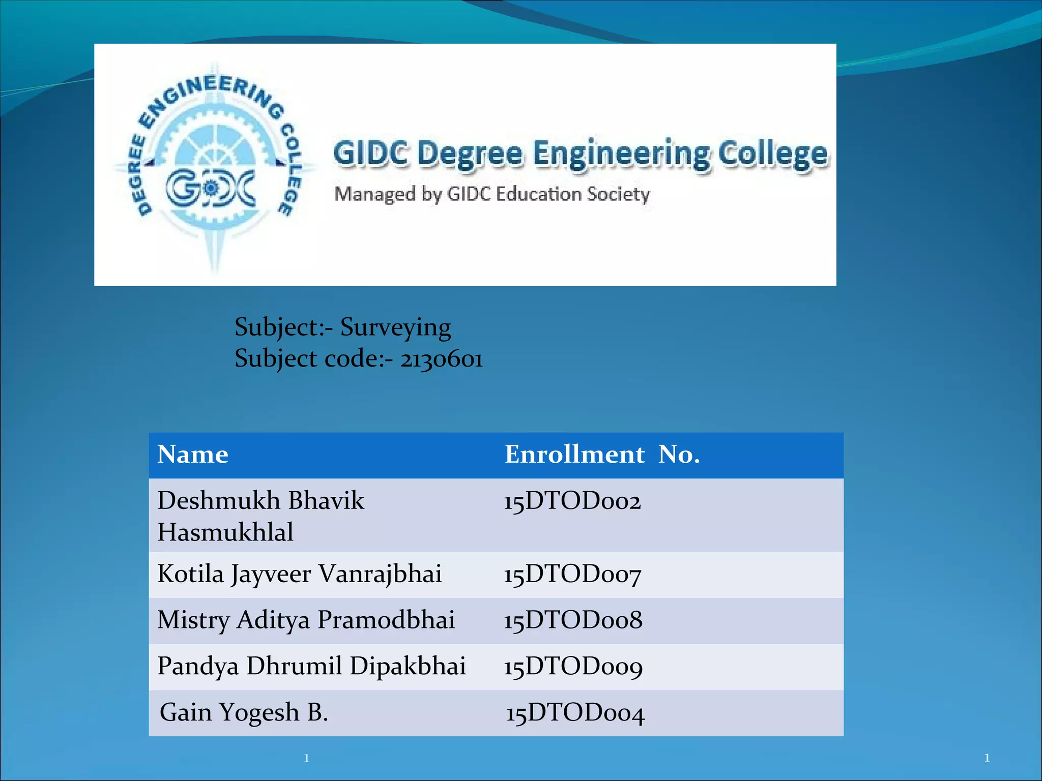 Balancing of traverse | PPT