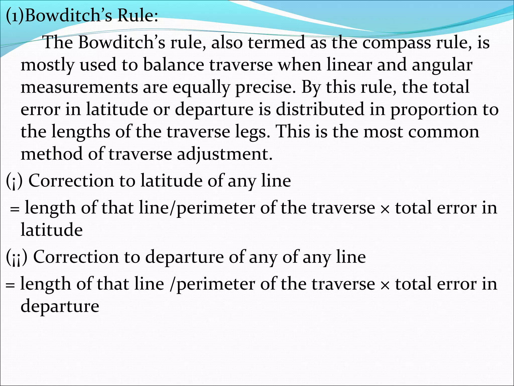 Balancing of traverse | PPT