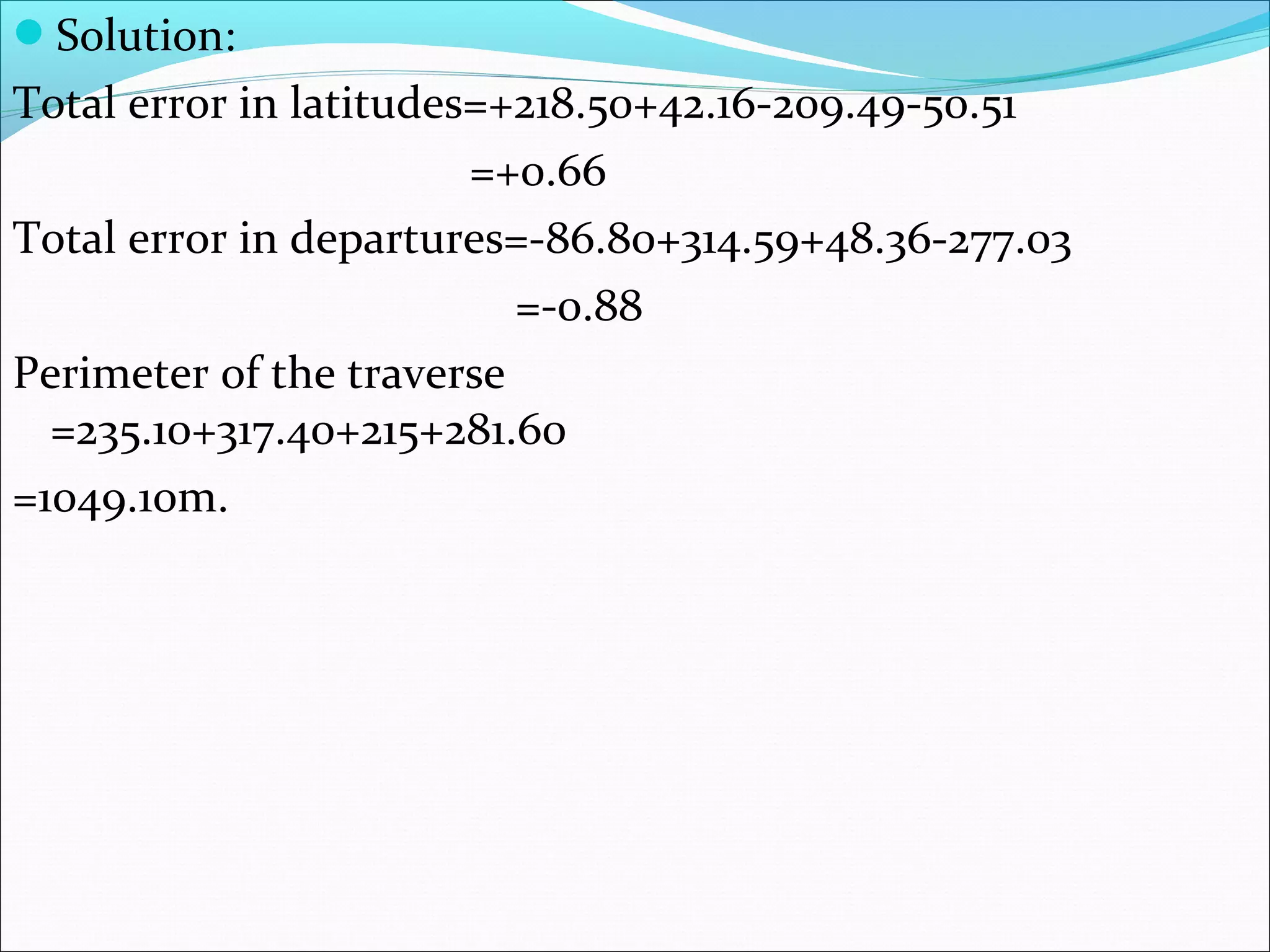 Balancing of traverse | PPT