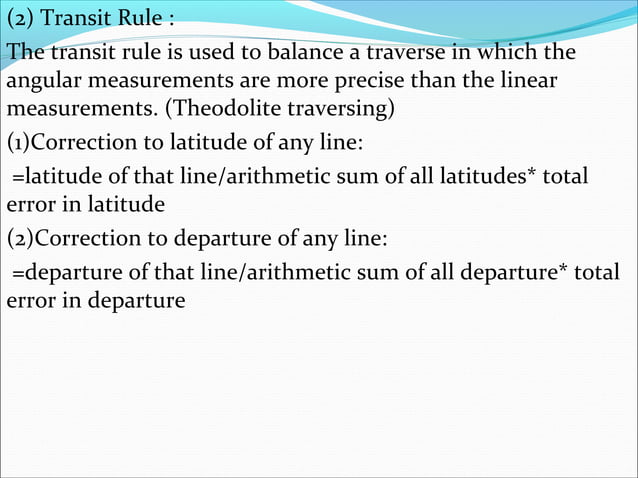 Balancing of traverse | PPT