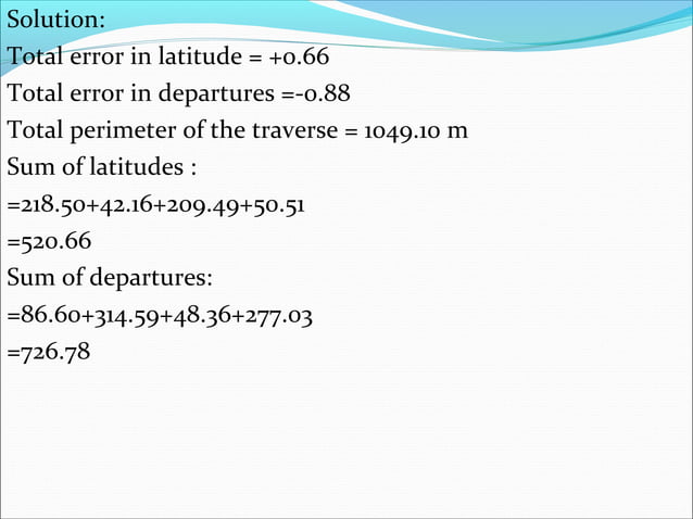 Balancing of traverse | PPT