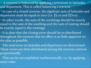 Balancing of traverse | PPT
