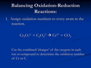 BalancingOxidation-ReductionReactions.ppt
