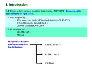 Balancing requirement according to iso 1940 | PPTX
