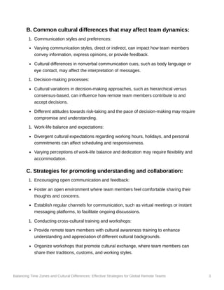 Balancing Time Zones and Cultural Differences: Effective Strategies for ...