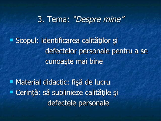 Balan Georgeta Braila Identitatea Personala | PPT