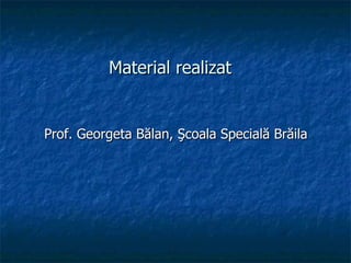 Balan Georgeta Braila Identitatea Personala | PPT