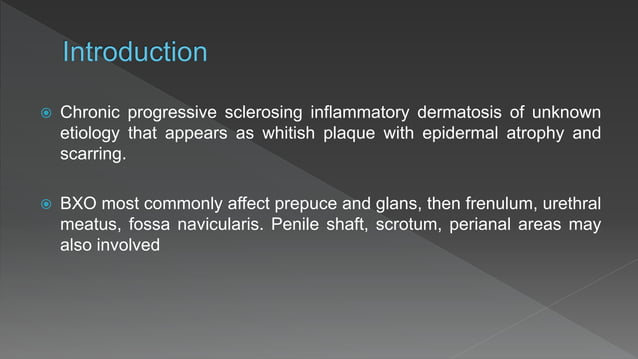 Balanitis Xerotica Obliterans (BXO) / Penile Lichen Sclerosus | PPTX ...