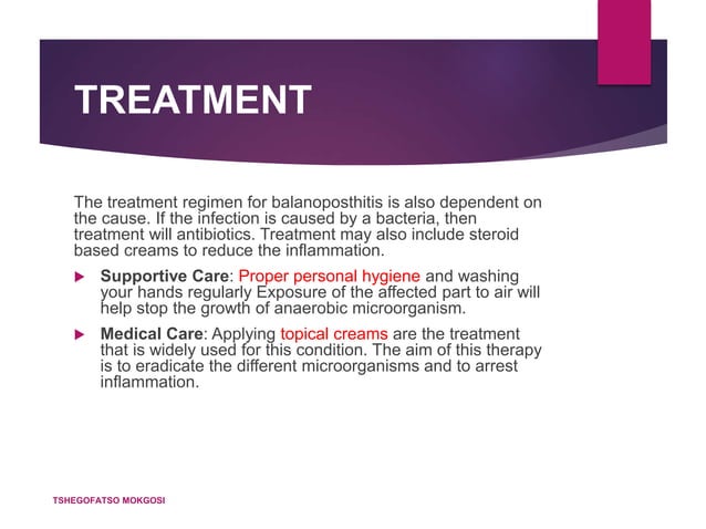 Balanoposthitis | PPTX | Skin and Dermatology | Diseases and Conditions