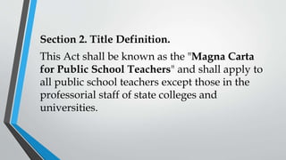 Excerpts from the 1987 Constitution and Magna Carta for Public School ...