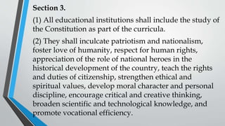 Excerpts from the 1987 Constitution and Magna Carta for Public School ...