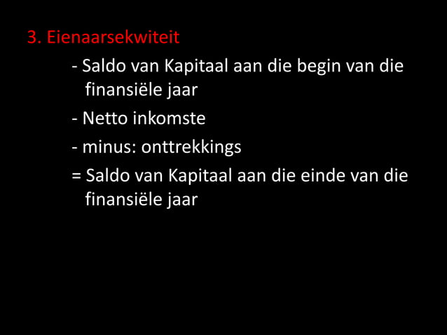 Balansstaat - Graad 8 | PPTX