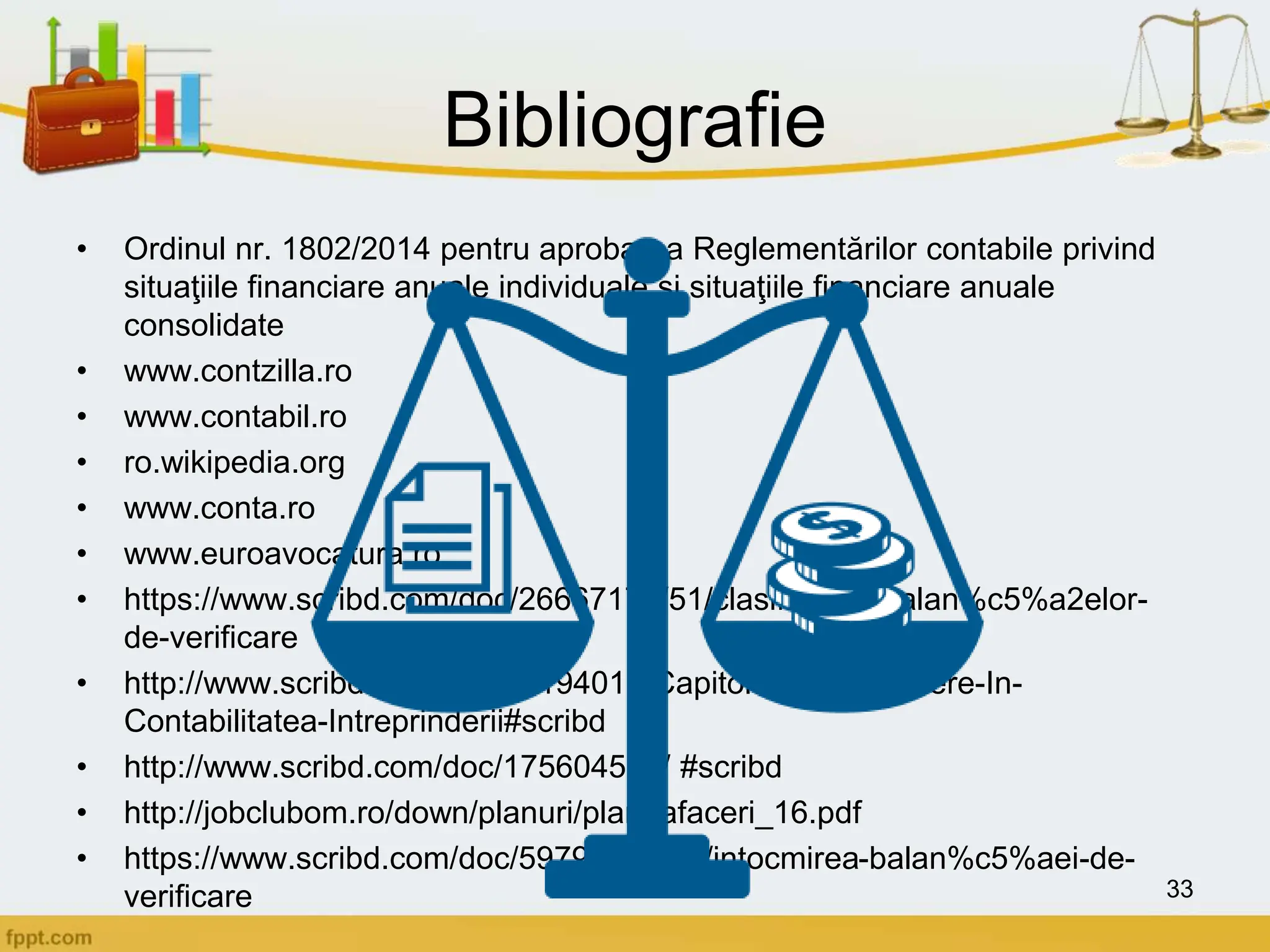 Balanta de verificare | PPT