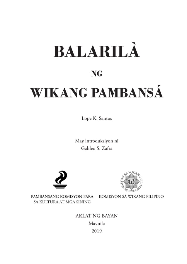Balarila-ng-Wikang-Pambansa-FILIPINO PDF | PDF