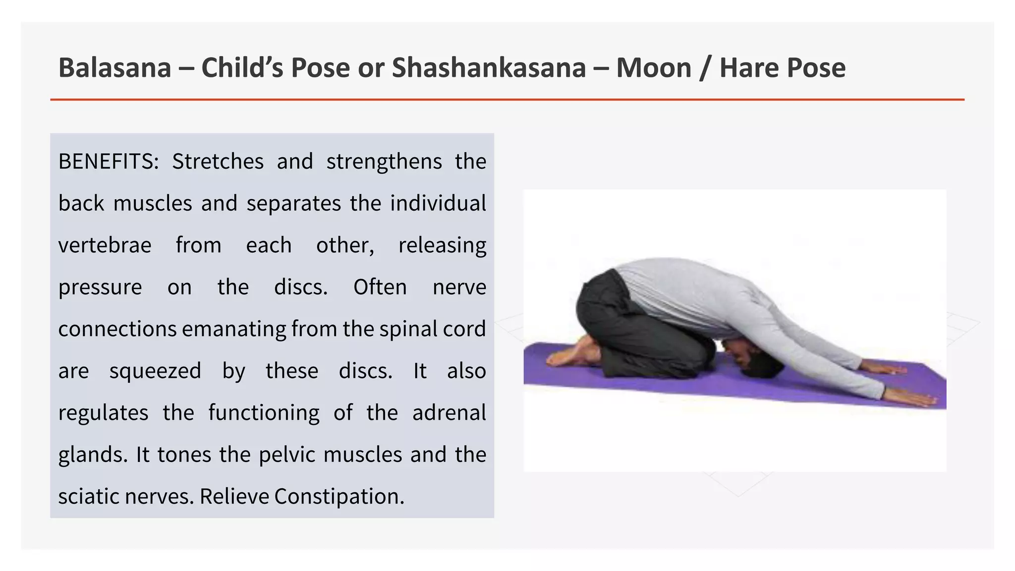 Balasana – child’s pose or shashankasana – moon | PDF
